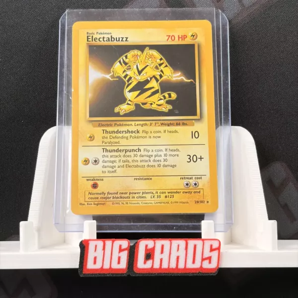 Electabuzz Rare Base Set BS Lightning Normal 020/102 - Big Cards
